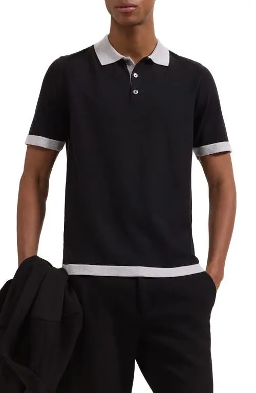 Bugatchi Cotton Blend Polo Sweater