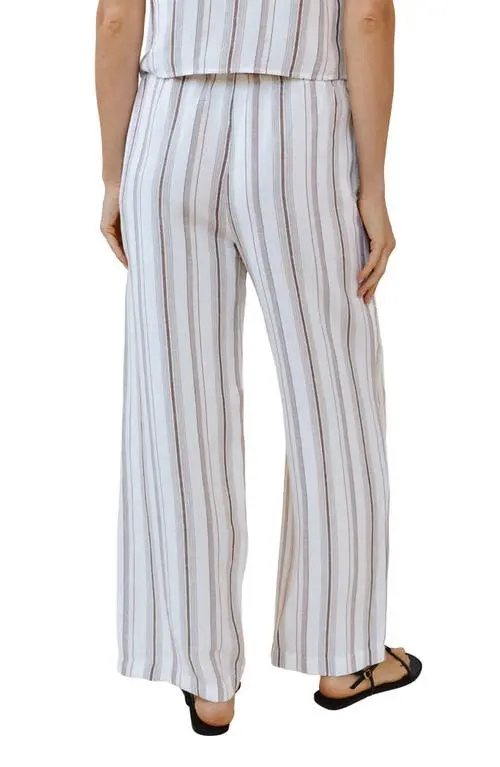 Bella Dahl Beach Stripe Linen Blend Drawstring Pants