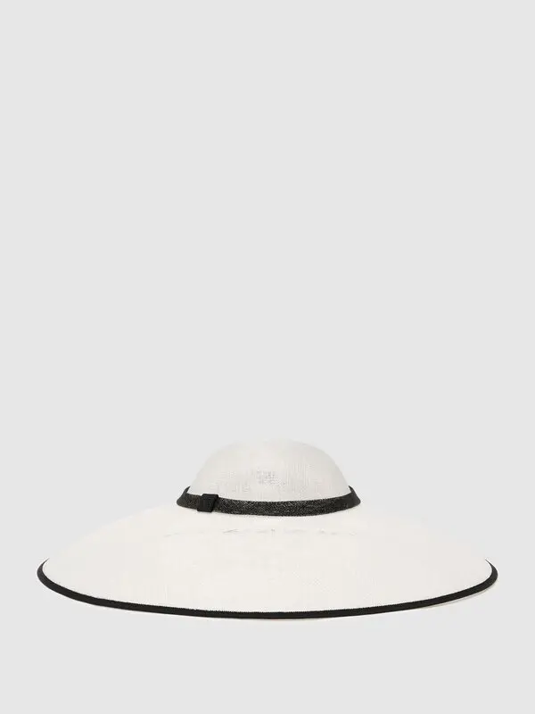 REISS Edie Wide-brim Straw Hat