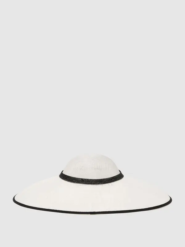 REISS Edie Wide-brim Straw Hat