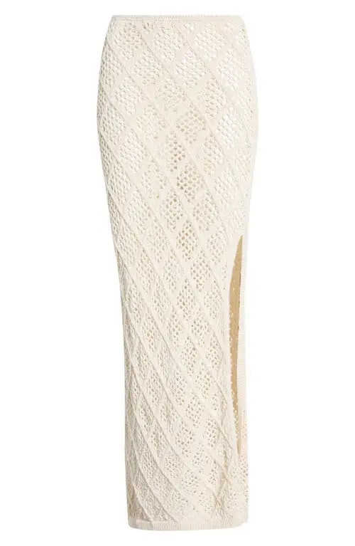 Elan Lace Maxi Skirt - Natural