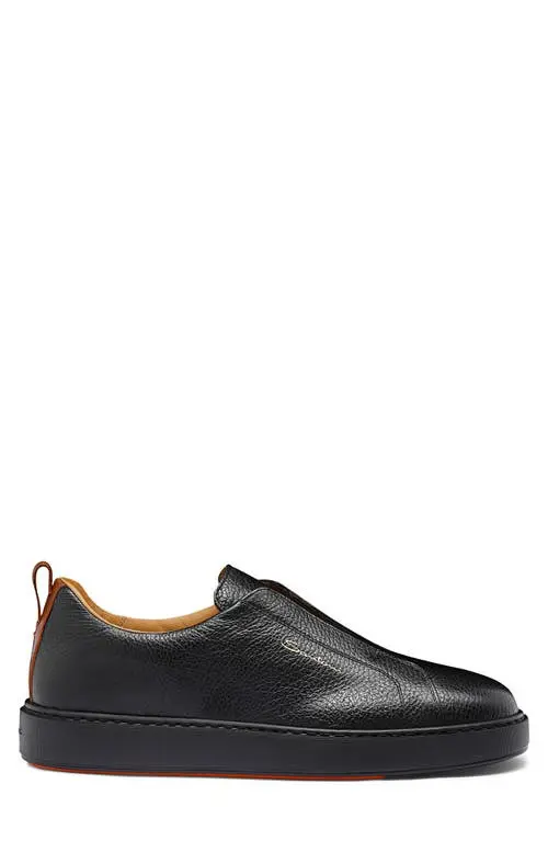 Santoni Victory Laceless Slip-on Sneakers - Black