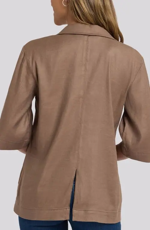 NYDJ Linen-blend Elbow-sleeve Blazer