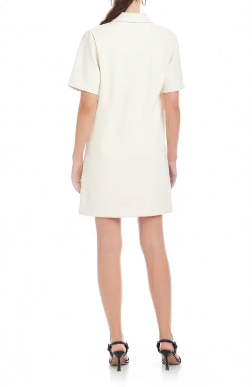 Fifteen Twenty Faux Leather Half Zip Shift Dress