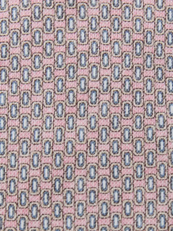 REISS Emilio Silk Micro Geometric-print Tie