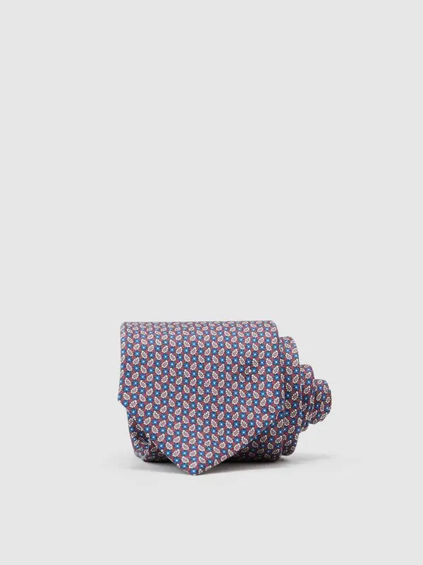 REISS Cenzo Silk Micro Paisley-print Tie - Raspberry Pink