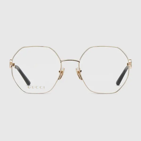 Gucci Square Optical Frame - Gold