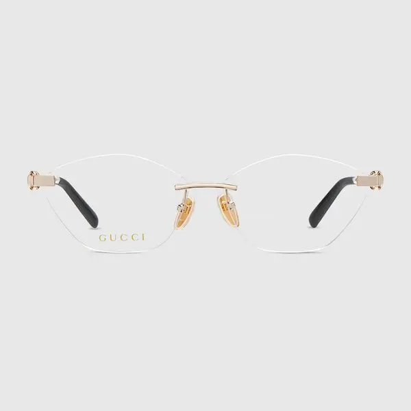Gucci Cat-eye Optical Frame - Gold
