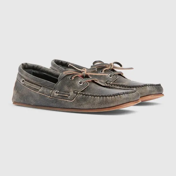 Gucci Boat Shoe Leather