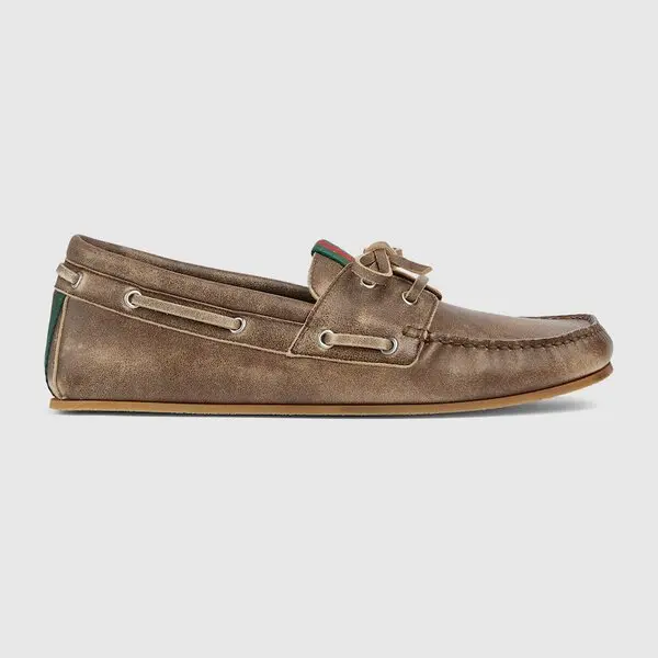 Gucci Boat Shoe - Brown