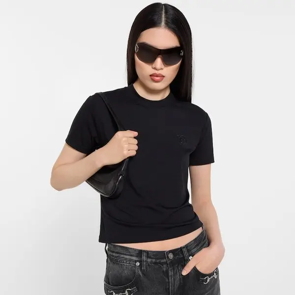 Gucci Rayon Jersey T-shirt With Double G Embroidery