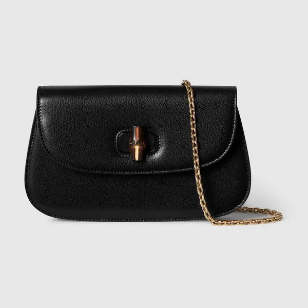 Gucci Bamboo Clutch - Black