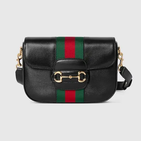 Gucci Horsebit 1955 Small Shoulder Bag - Black Leather