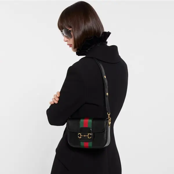 Gucci Horsebit 1955 Small Shoulder Bag - Black