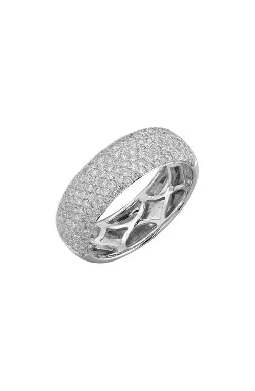 Bony Levy Halfway Diamond Band Ring - White Gold