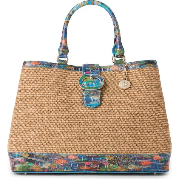 Brahmin Denise Straw Tote - Waterlily