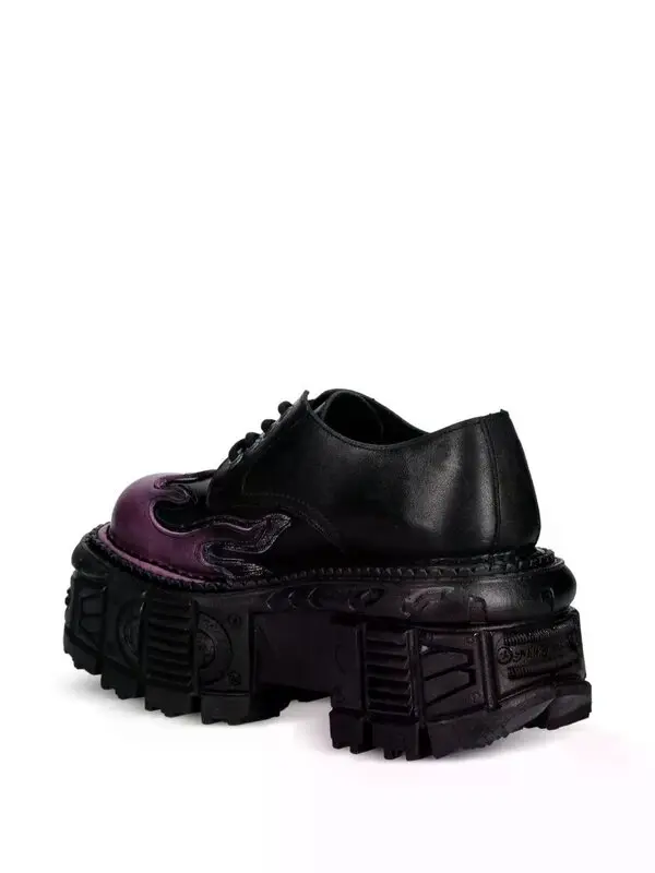NEW ROCK M-tank1553-c16 Lace-up Platform Boots