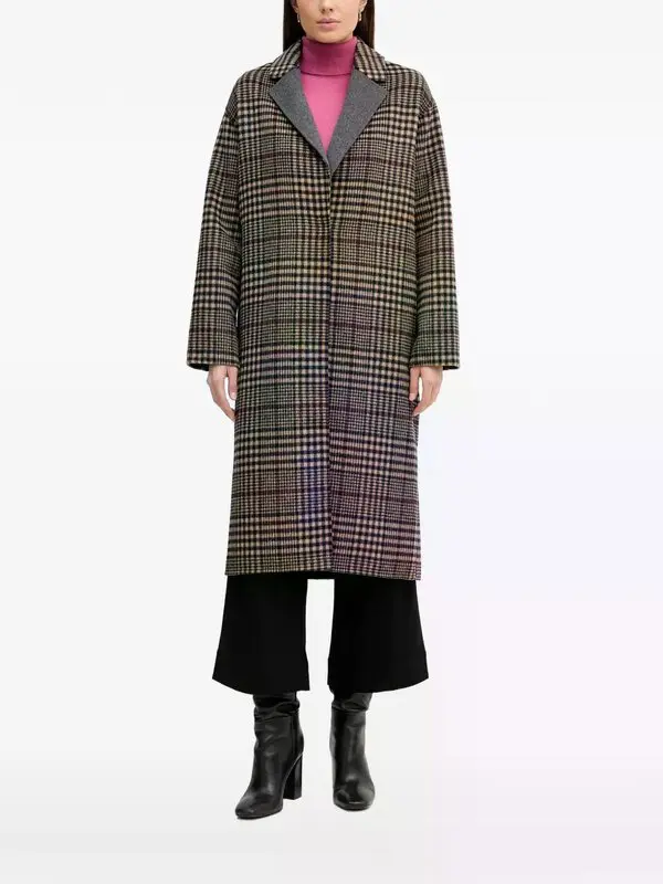 Joseph Ribkoff Checked Collared Coat - Neutrals