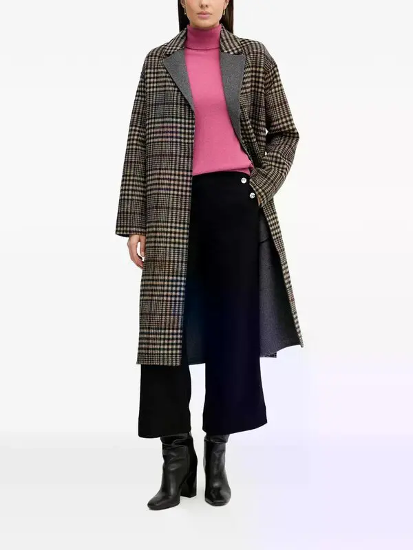 Joseph Ribkoff Checked Collared Coat