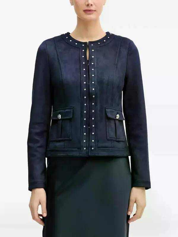 Joseph Ribkoff Studded Front-pocket Jacket