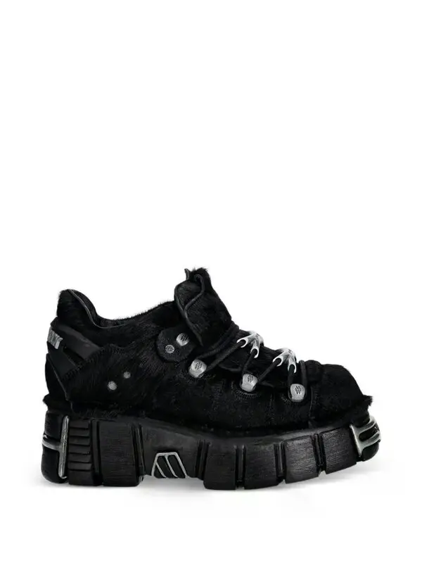 NEW ROCK Lace Up Fur Sneakers