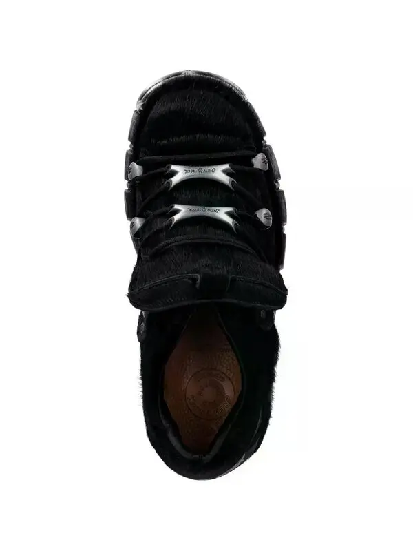 NEW ROCK Lace Up Fur Sneakers