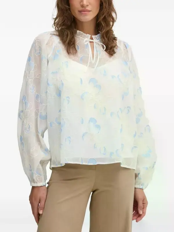 MOS MOSH Floral Ruffled Blouse