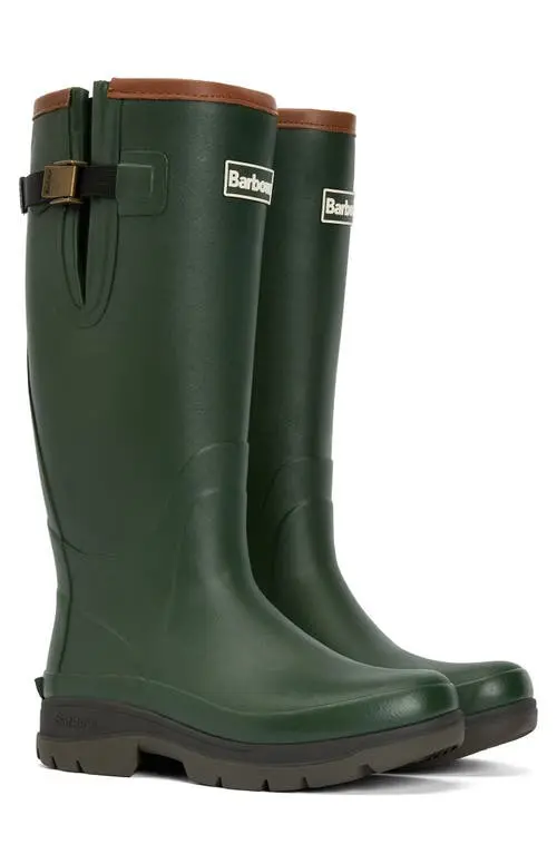 Barbour Tempest Waterproof Knee High Welly Boot - Olive