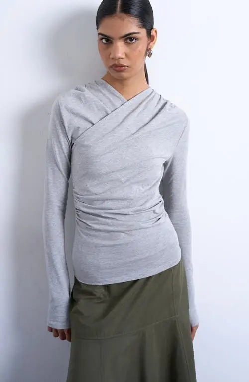 Topshop Ruched Wrap Top