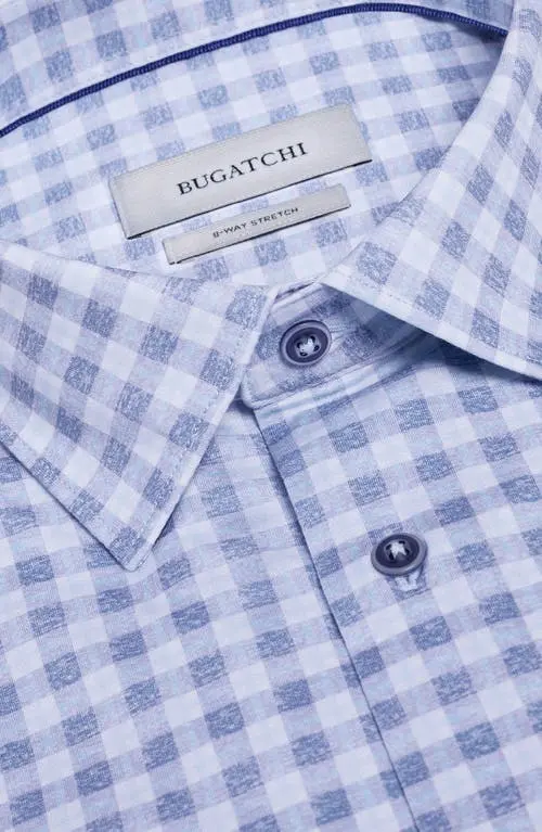 Bugatchi James Ooohcotton® Textured Gingham Check Button-up Shirt - Ether