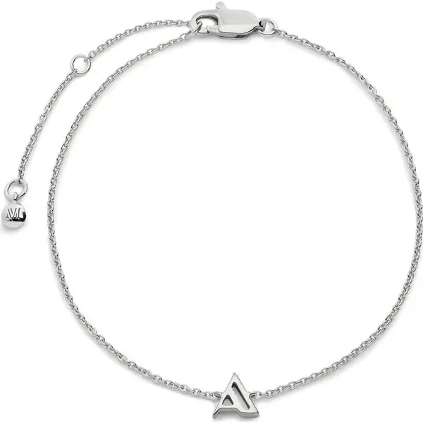 Monica Vinader Initial Pendant Bracelet - Sterling Silver A