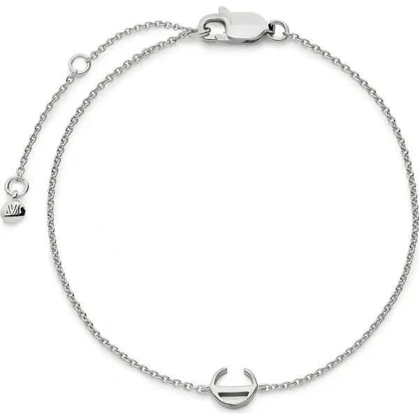 Monica Vinader Initial Pendant Bracelet - Sterling Silver C