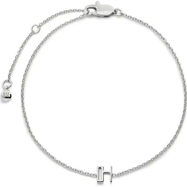 Monica Vinader Initial Pendant Bracelet - Sterling Silver H