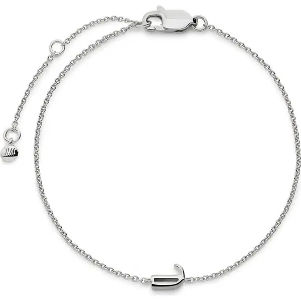 Monica Vinader Initial Pendant Bracelet - Sterling Silver J