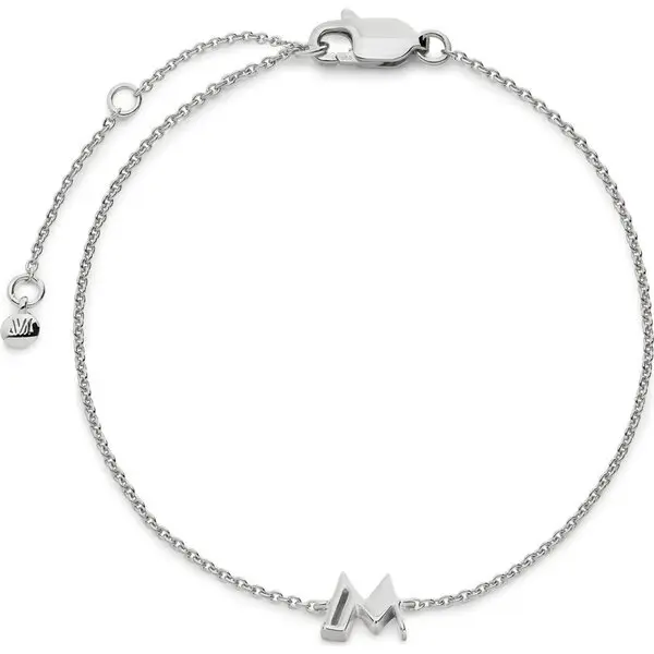 Monica Vinader Initial Pendant Bracelet - Sterling Silver M