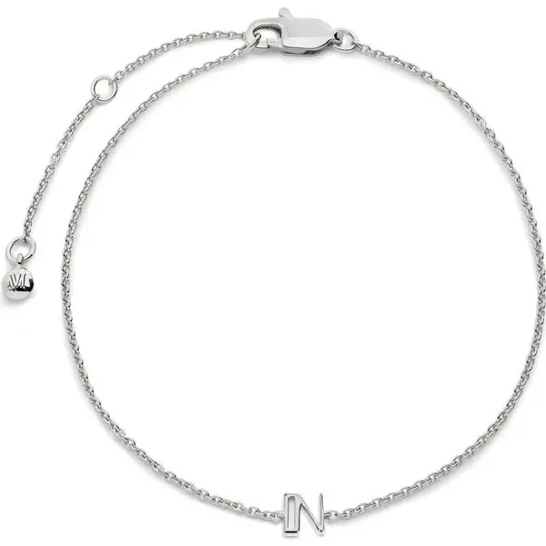Monica Vinader Initial Pendant Bracelet - Sterling Silver N