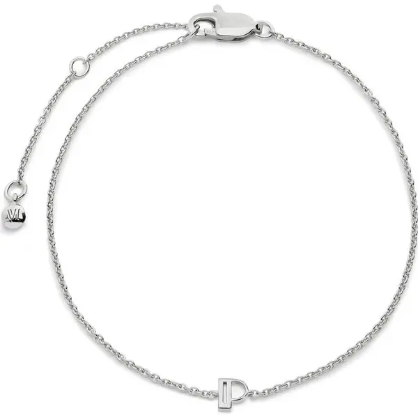 Monica Vinader Initial Pendant Bracelet - Sterling Silver P