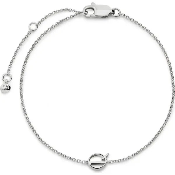 Monica Vinader Initial Pendant Bracelet - Sterling Silver Q