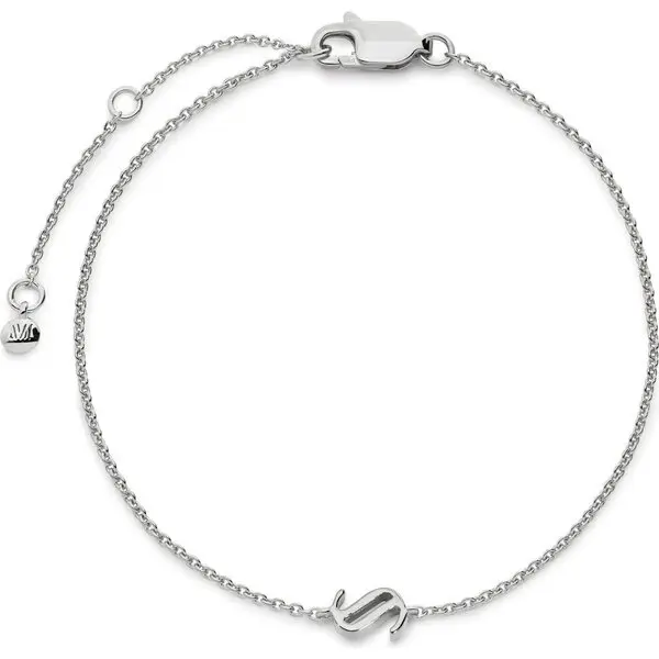 Monica Vinader Initial Pendant Bracelet - Sterling Silver S