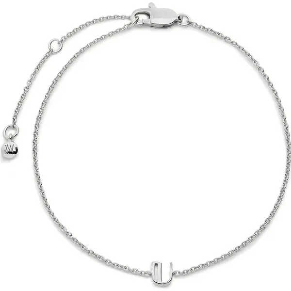Monica Vinader Initial Pendant Bracelet - Sterling Silver U