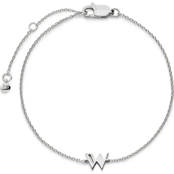 Monica Vinader Initial Pendant Bracelet - Sterling Silver W