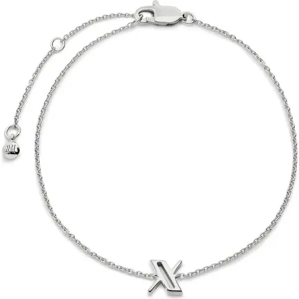 Monica Vinader Initial Pendant Bracelet - Sterling Silver X