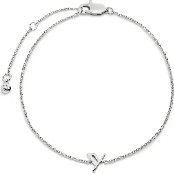 Monica Vinader Initial Pendant Bracelet - Sterling Silver Y