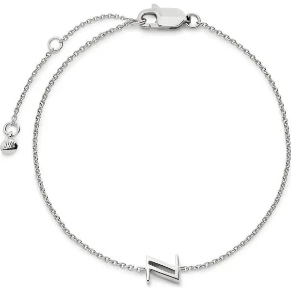 Monica Vinader Initial Pendant Bracelet - Sterling Silver Z