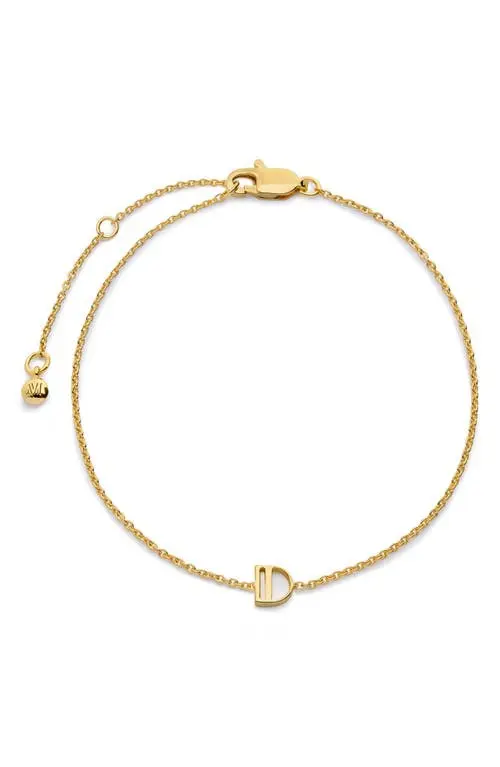 Monica Vinader Initial Chain Bracelet - 18k Gold Vermeil D