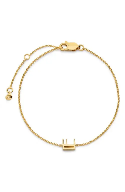 Monica Vinader Initial Chain Bracelet - 18k Gold Vermeil E