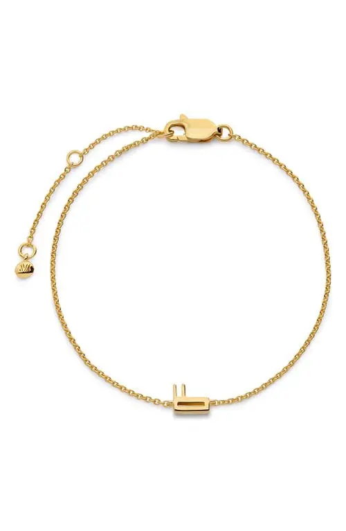 Monica Vinader Initial Chain Bracelet - 18k Gold Vermeil F