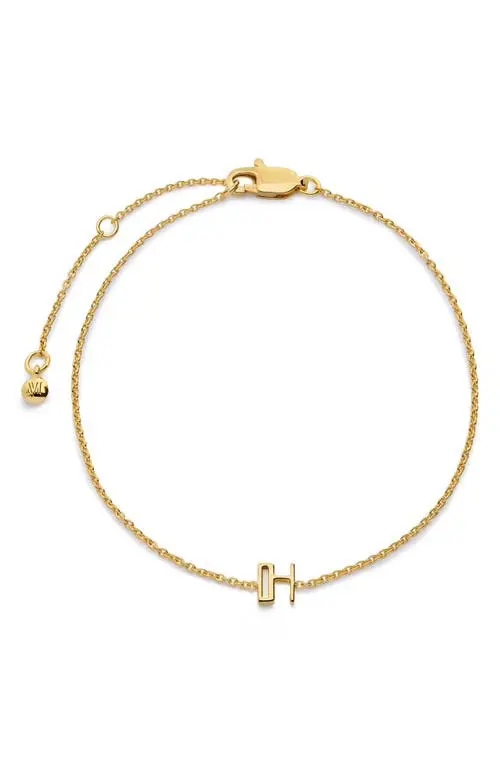 Monica Vinader Initial Chain Bracelet - 18k Gold Vermeil H