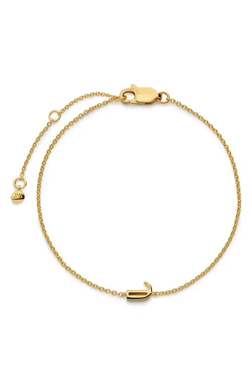 Monica Vinader Initial Chain Bracelet - 18k Gold Vermeil J
