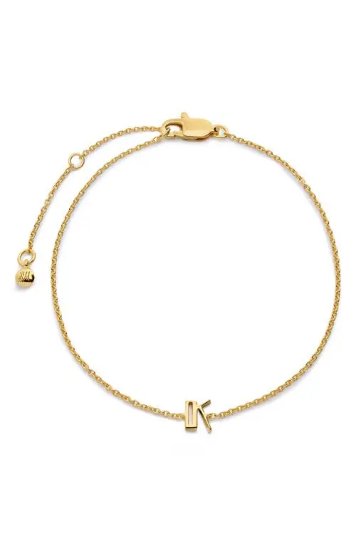 Monica Vinader Initial Chain Bracelet - 18k Gold Vermeil K